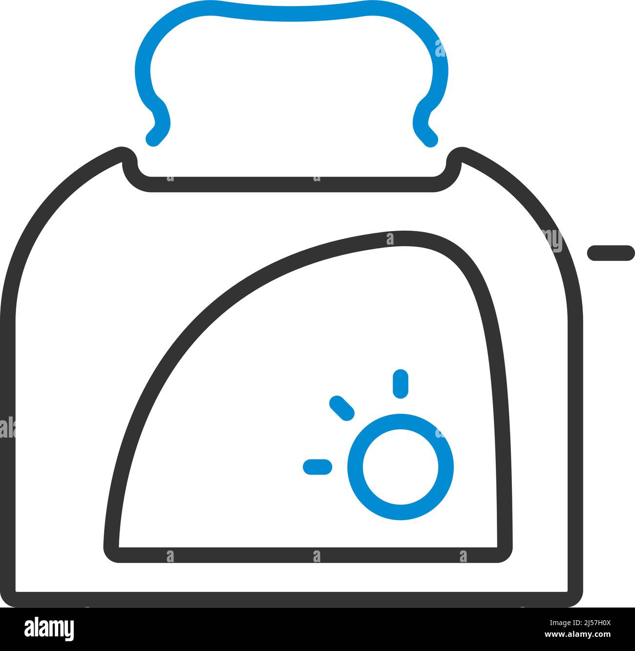 Kitchen Toaster Icon. Editable Bold Outline With Color Fill Design ...