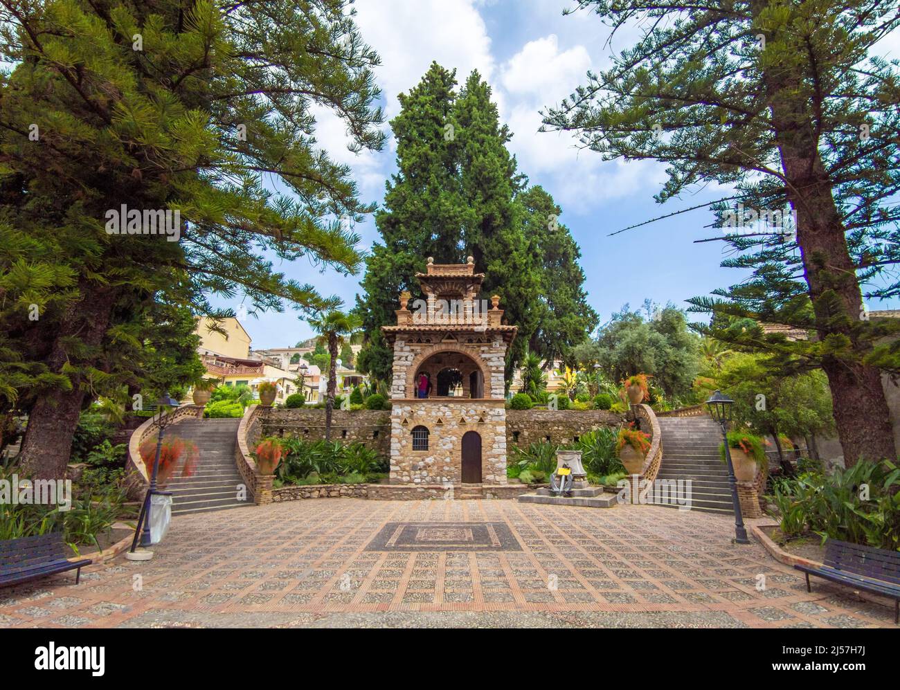 Taormina (Sicilia, Italy) - A historical center view of touristic city ...