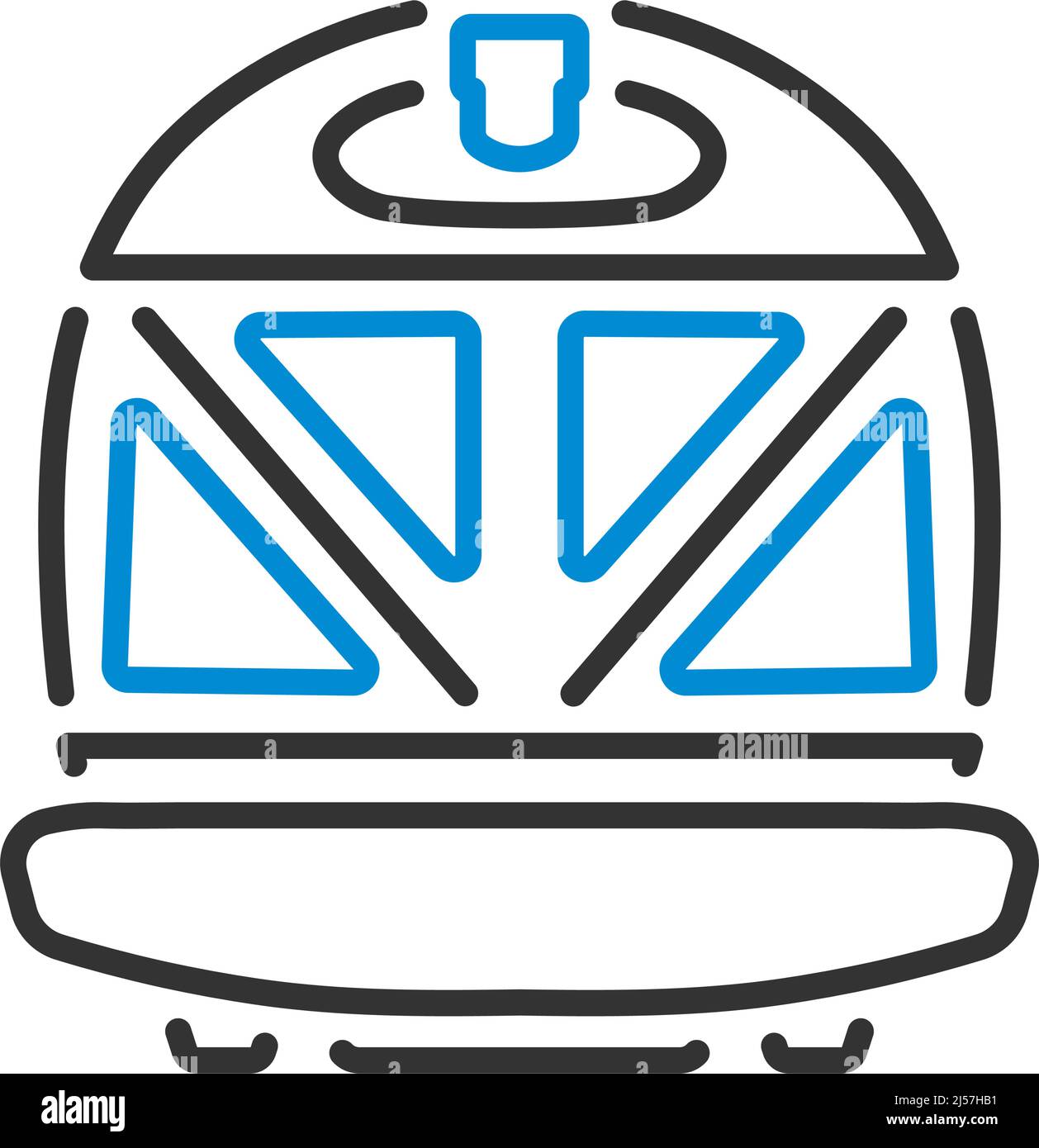Kitchen Sandwich Maker Icon. Editable Bold Outline With Color Fill ...