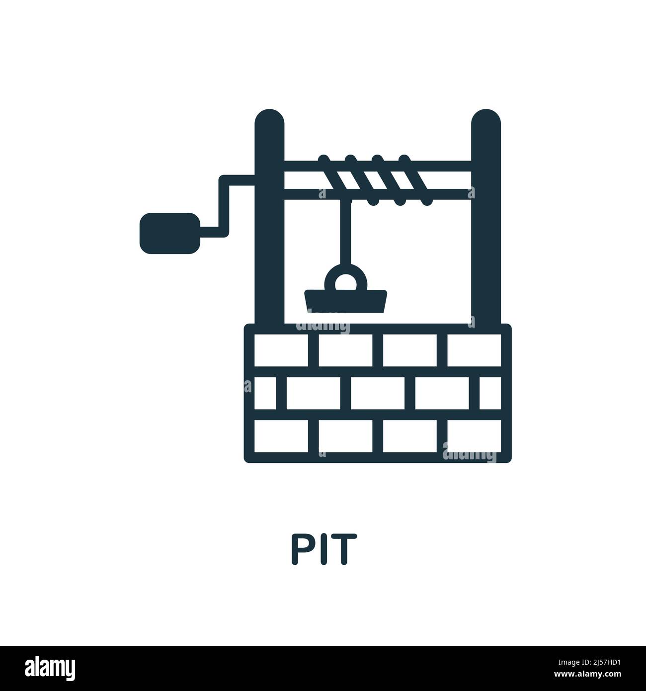 Pit icon. Monochrome simple Pit icon for templates, web design and ...