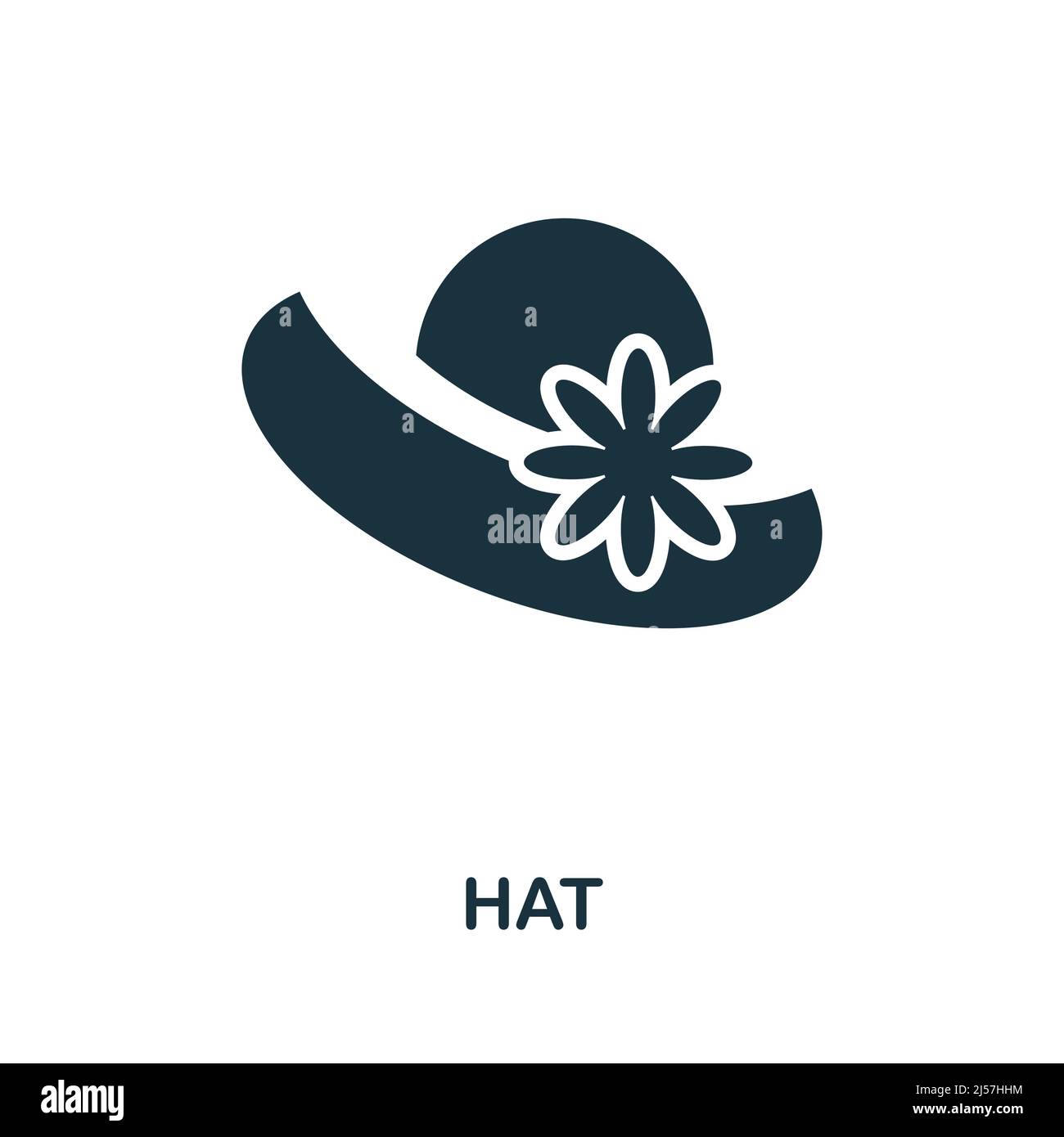 Hat icon. Monochrome simple Hat icon for templates, web design and ...