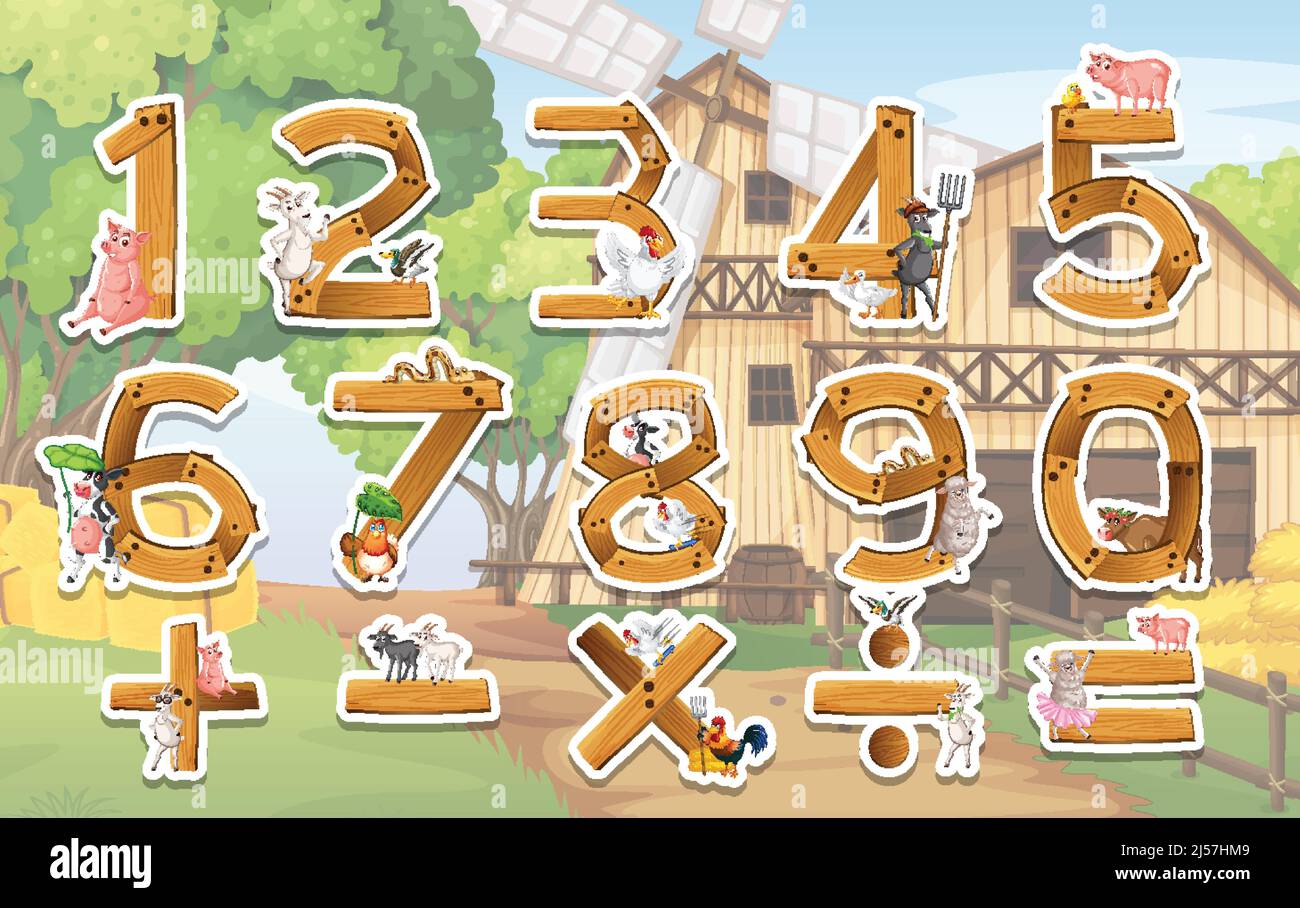 Counting numbers 1 to 10 for kids illustration Stock Vector Image & Art ...