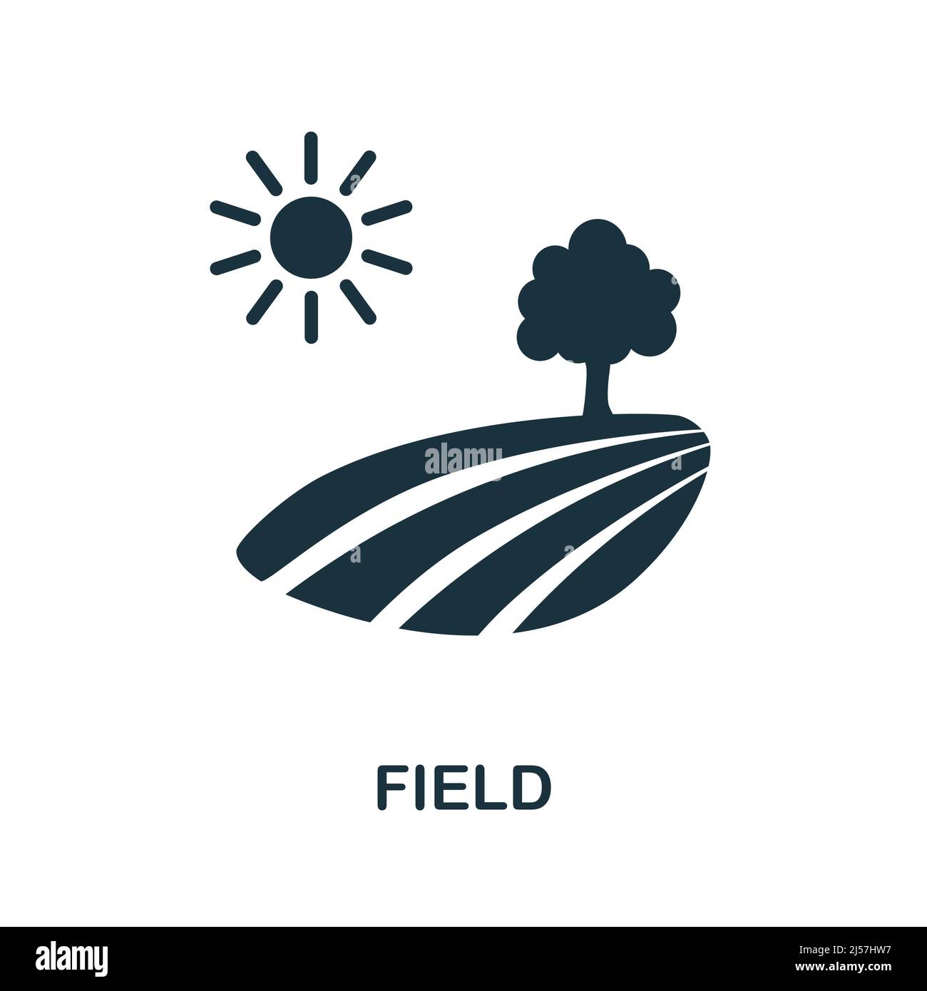 Field icon. Monochrome simple Field icon for templates, web design and ...