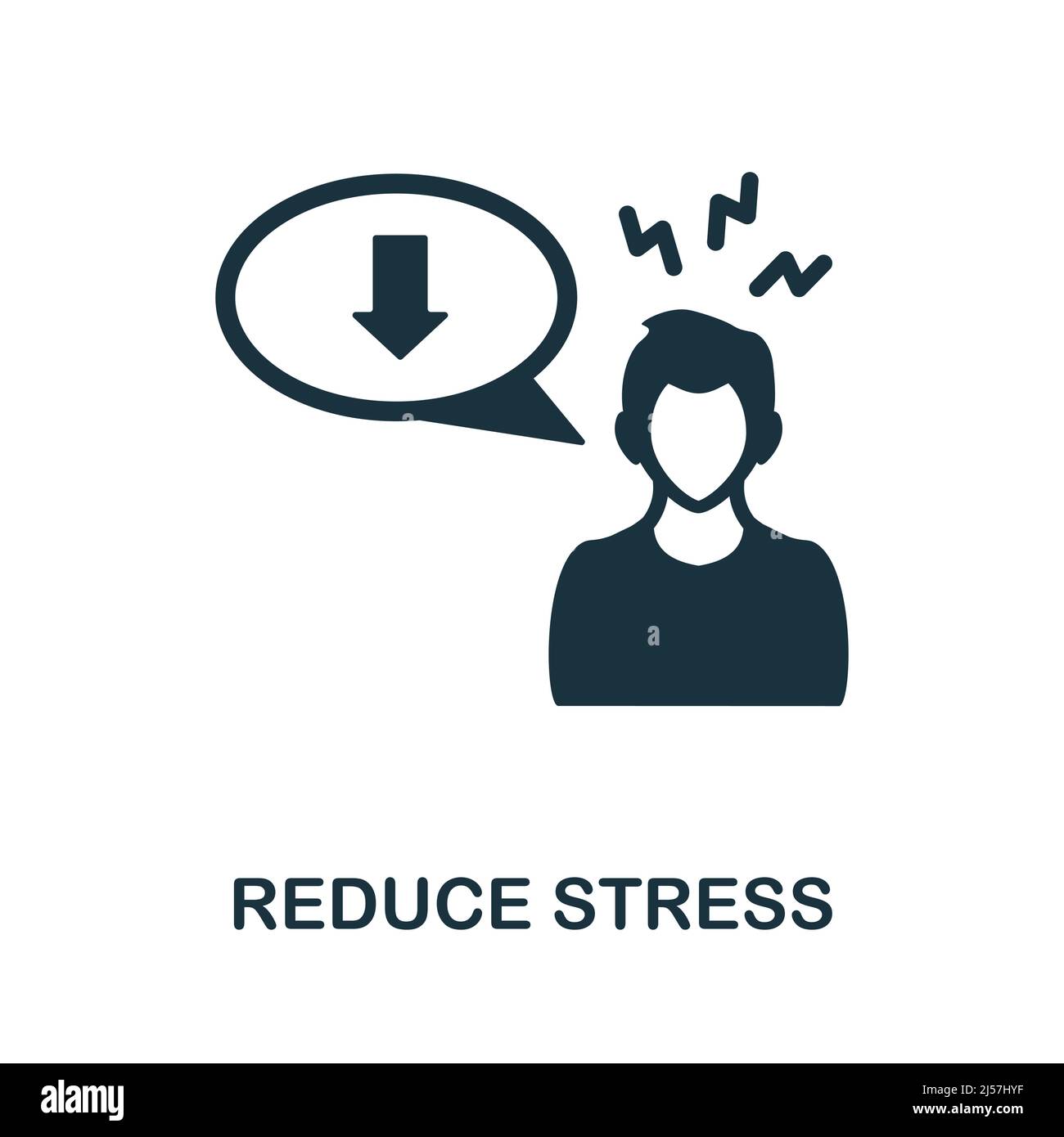 Reduce Stress icon. Simple element from yoga collection. Creative ...
