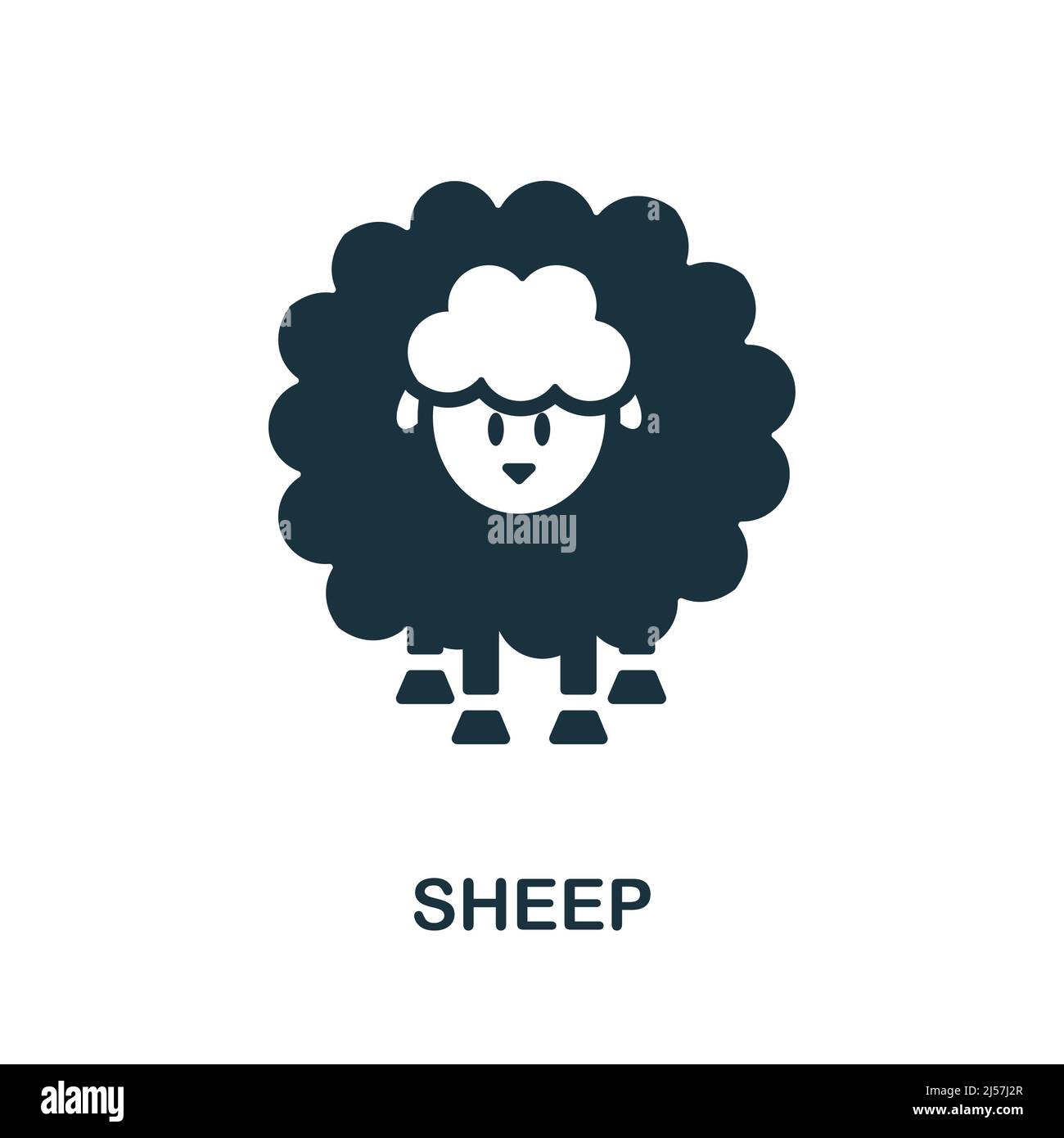 Sheep icon. Monochrome simple Sheep icon for templates, web design and ...