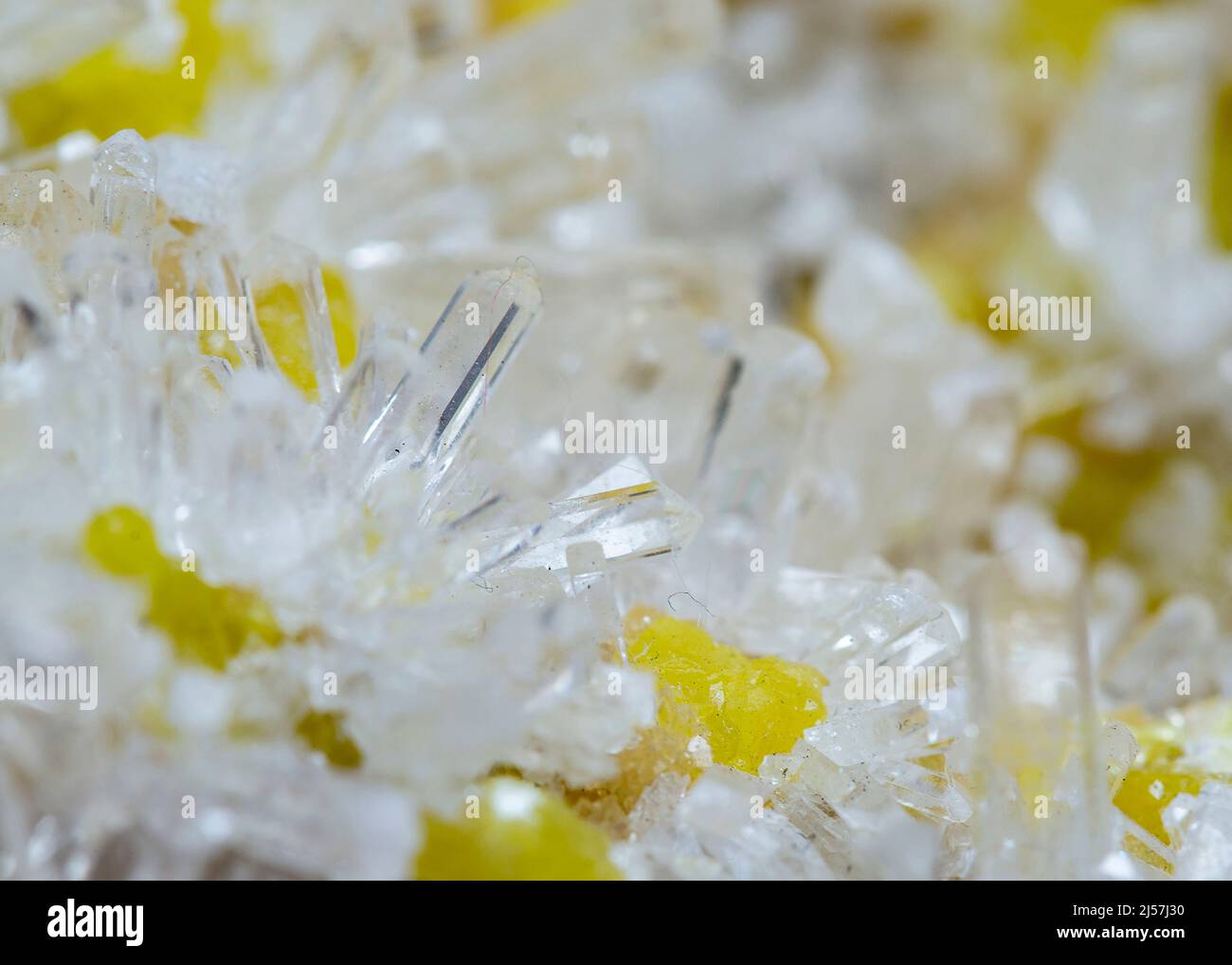 sulphur mineral specimen stone rock geology gem crystal Stock Photo - Alamy
