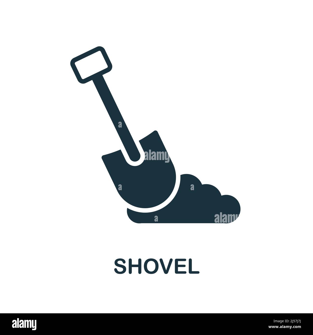 Shovel icon. Monochrome simple Shovel icon for templates, web design ...