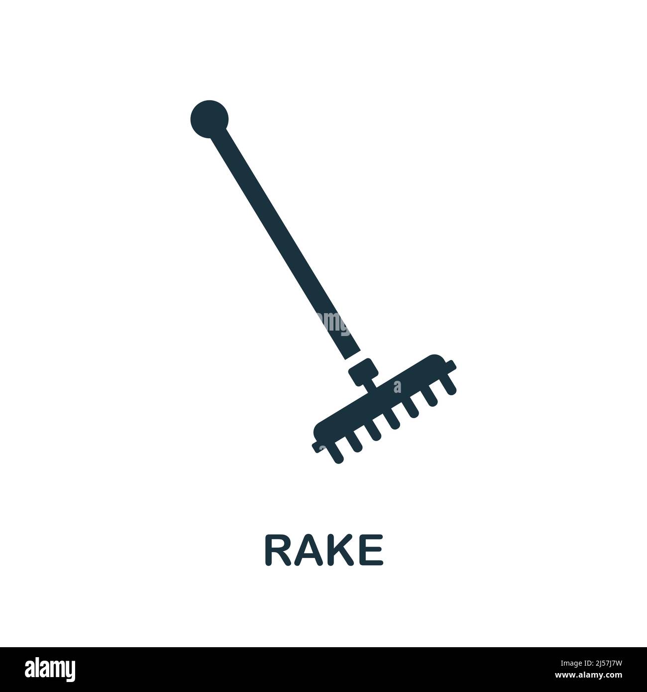 Rake icon. Monochrome simple Rake icon for templates, web design and ...