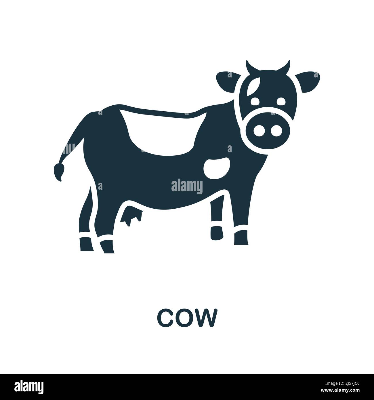 Cow icon. Monochrome simple Cow icon for templates, web design and ...