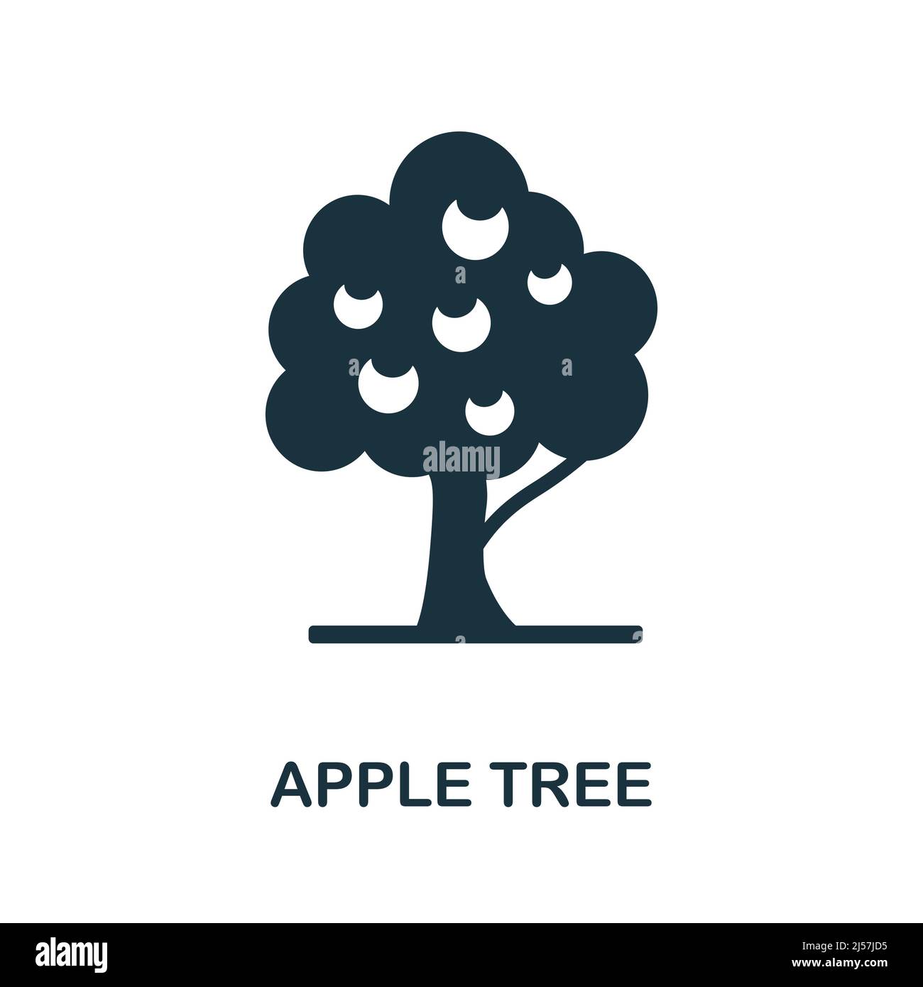 Apple Tree icon. Monochrome simple Apple Tree icon for templates, web ...