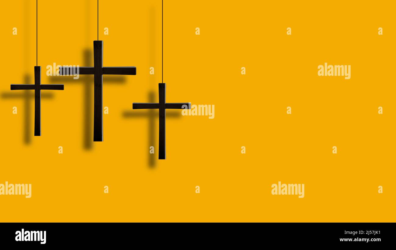 three crosses on a background of walls Stock Photo - Alamy
