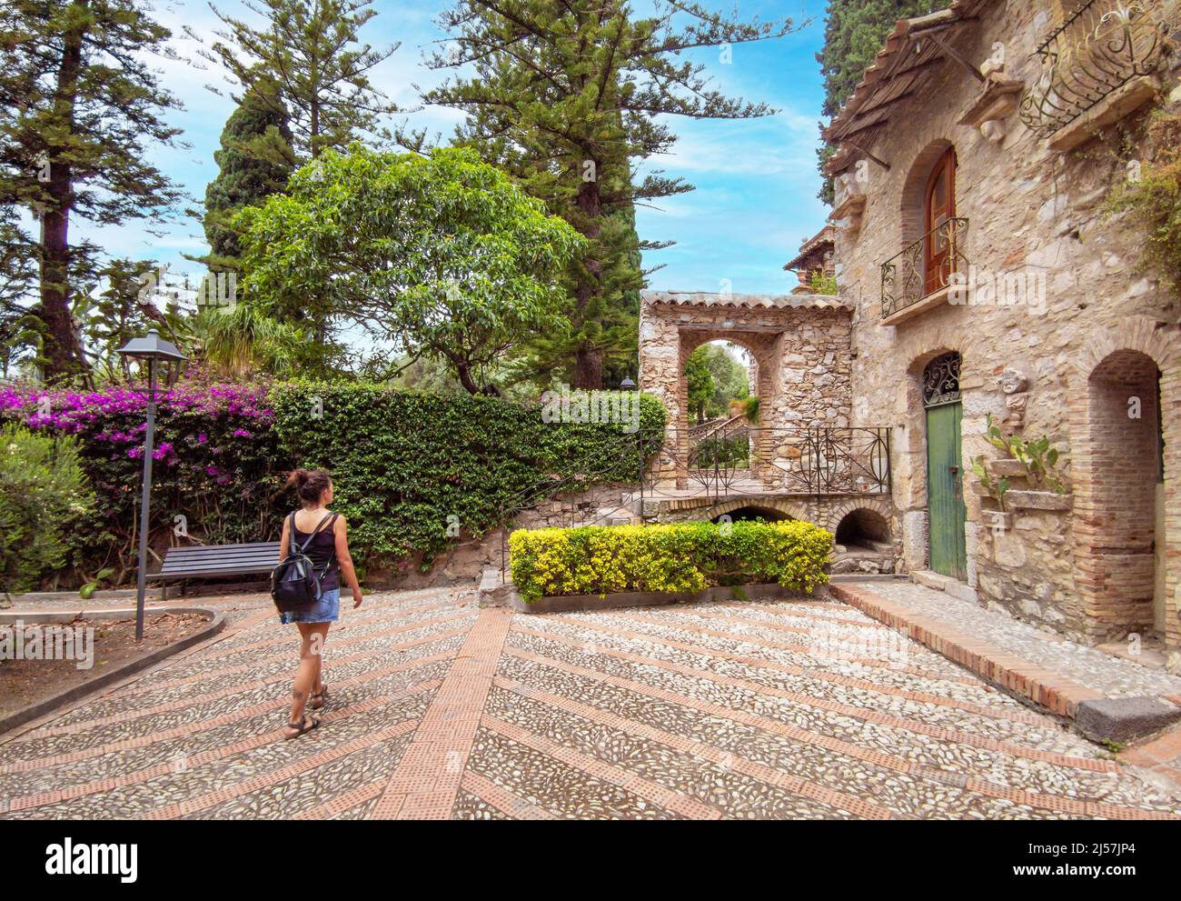 Taormina (Sicilia, Italy) - A historical center view of touristic city ...