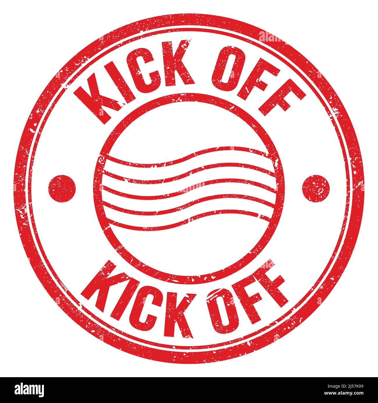 KICK OFF word written on red round postal stamp sign Stock Photo - Alamy