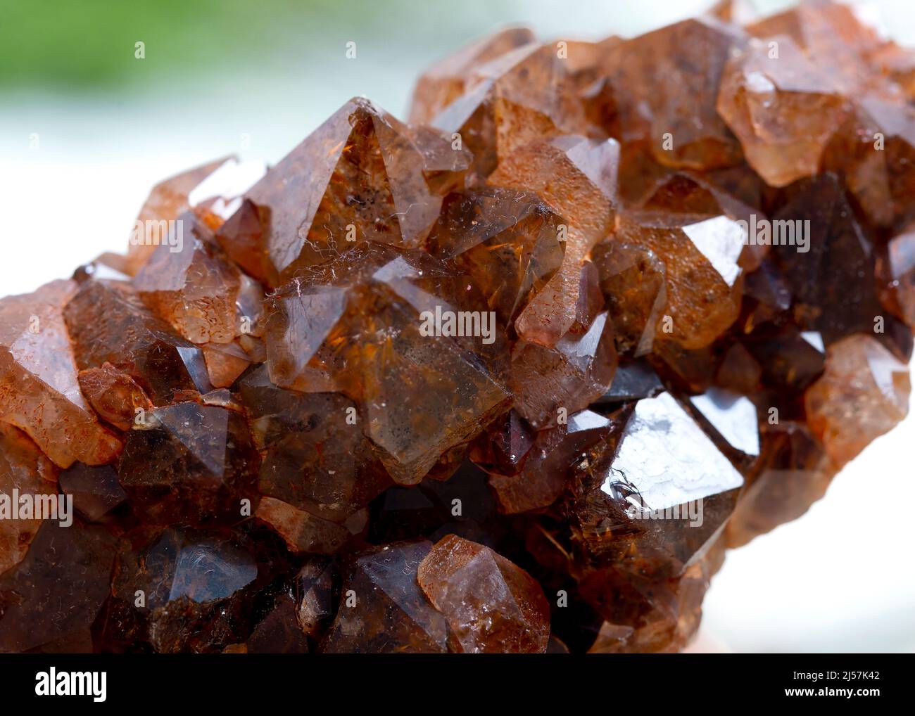 red quartz mineral specimen stone rock geology gem crystal Stock Photo ...