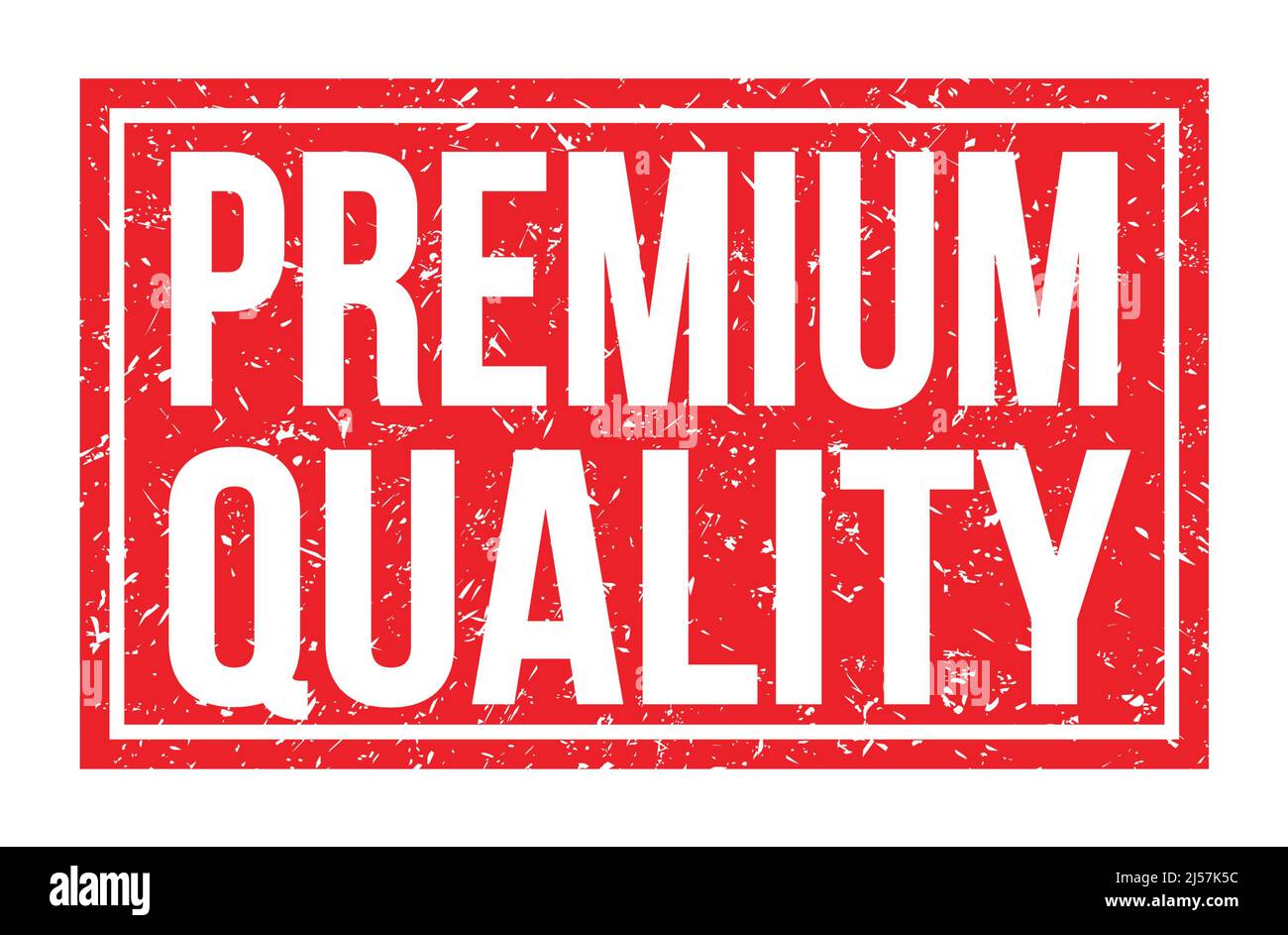 PREMIUM QUALITY, words written on red rectangle stamp sign Stock Photo ...