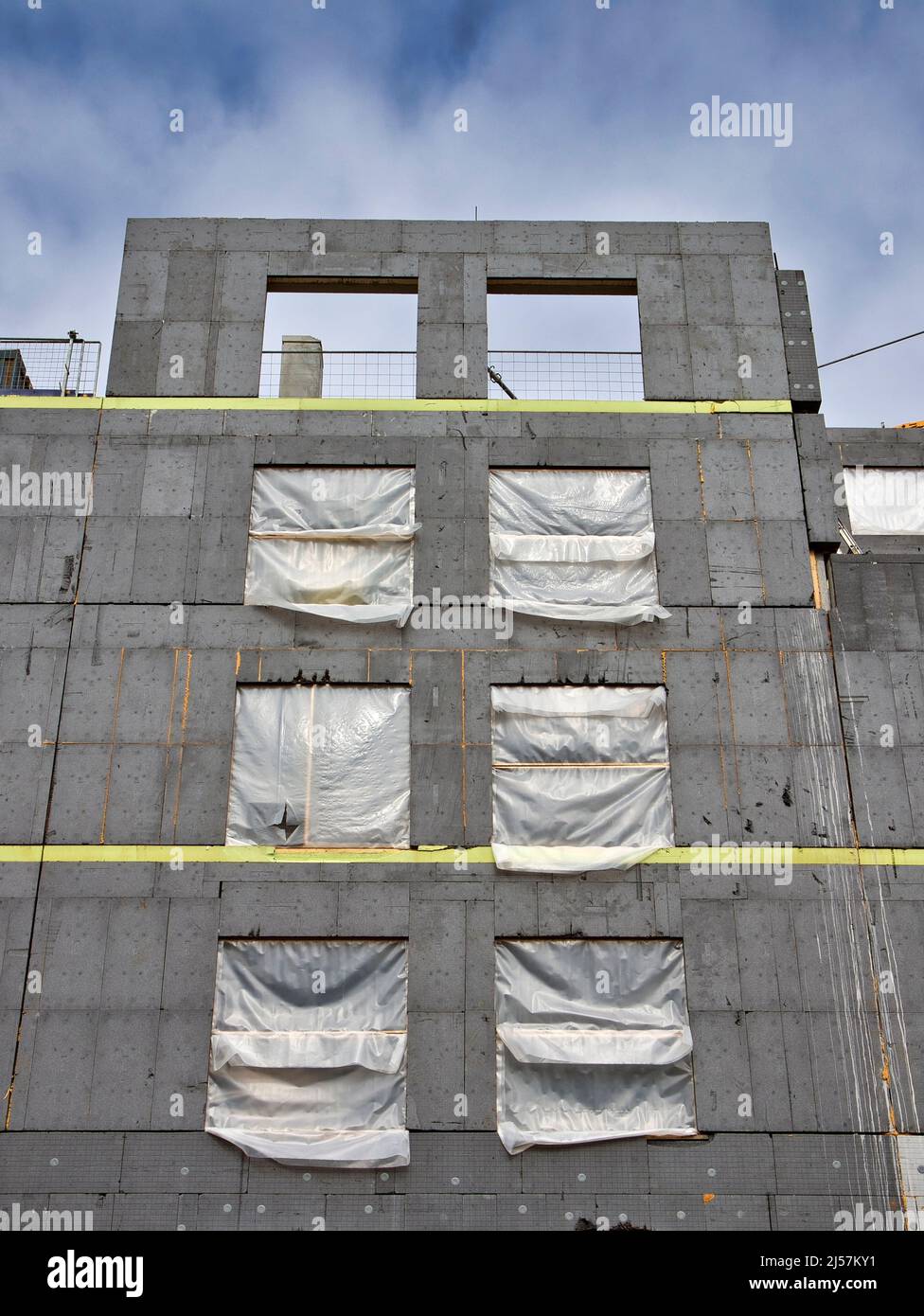 grey building wall under construction Stock Photo - Alamy