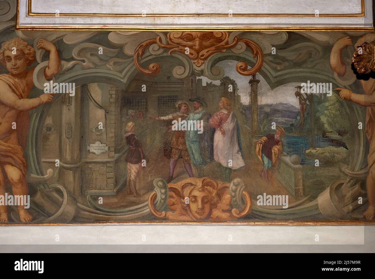 Visitare i carcerati - affresco - Eugenio Giuseppe Conti - 1910 - Crema ...