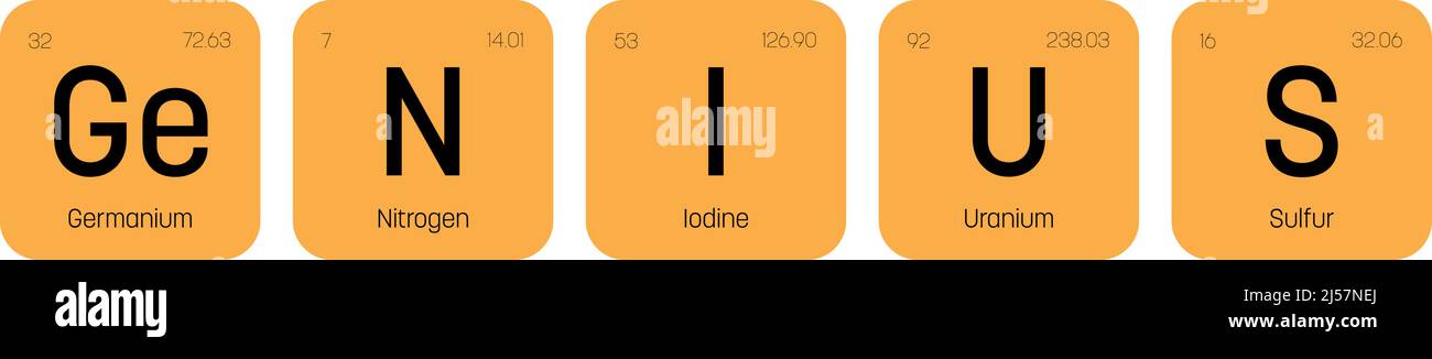 Genius chemical label style desing Stock Vector Image & Art - Alamy