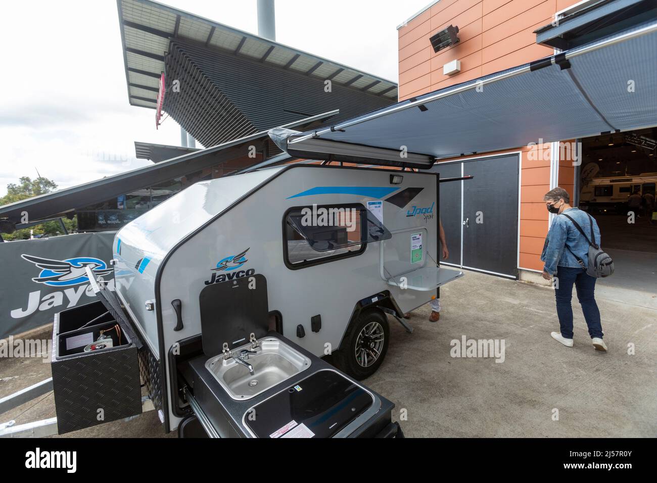 Jayco JPOD small 2 person camper trailer on display at the Sydney ...