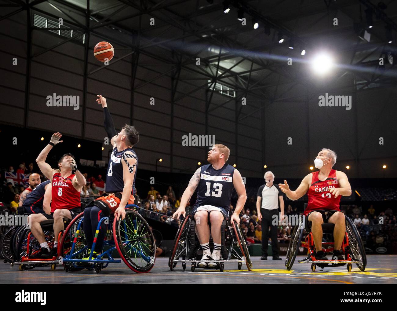 THE HAGUE - Canada and the United Kingdom in action during wheelchair ...