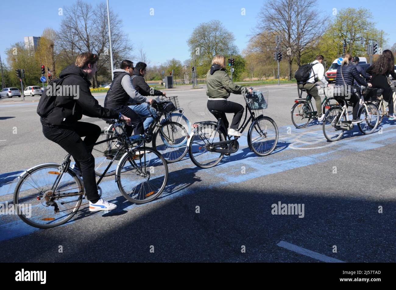 Copenhagen/Denmark/.21 April 2022/Danes as biker nation they ride bike ...