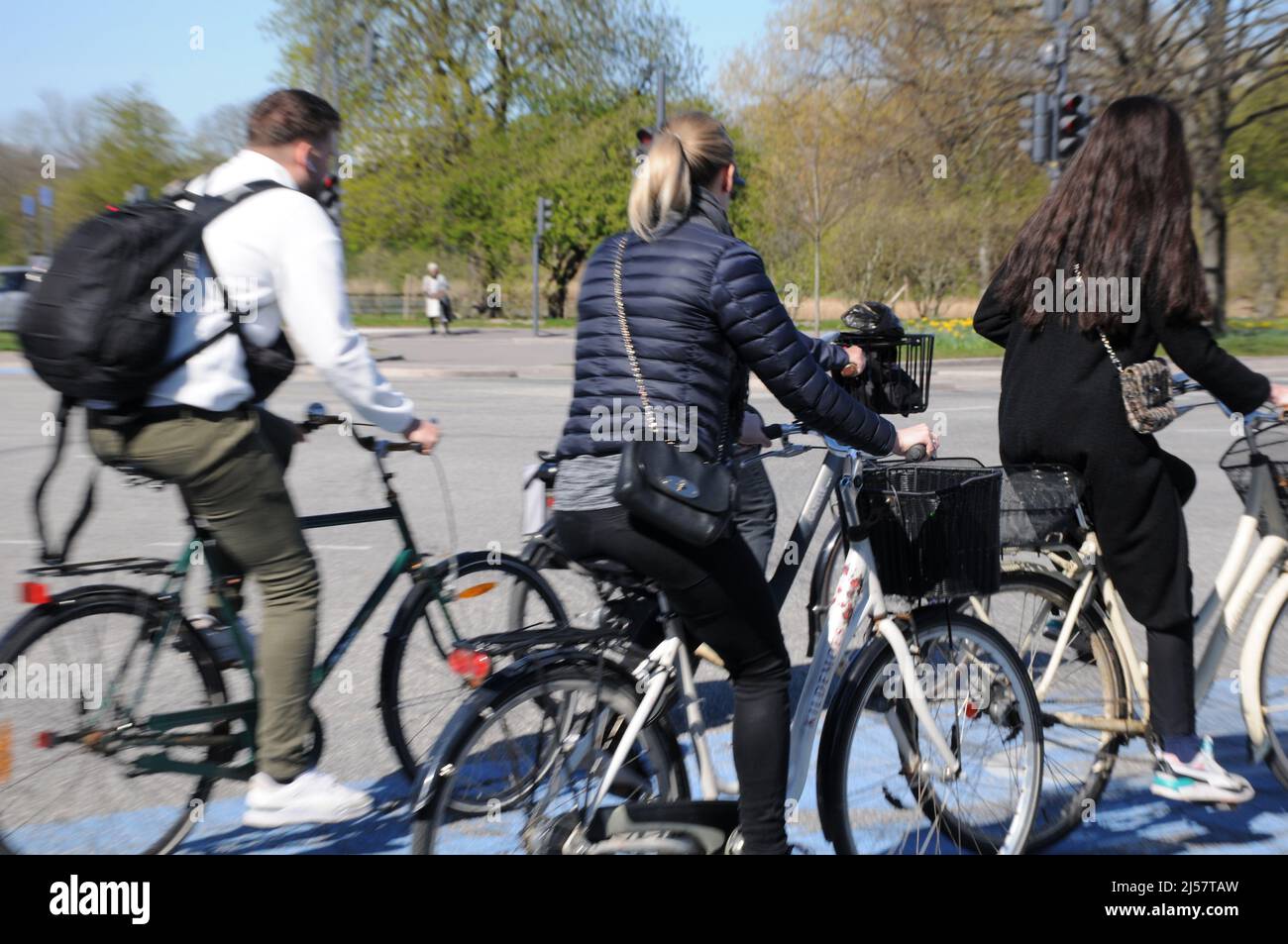 Copenhagen/Denmark/.21 April 2022/Danes as biker nation they ride bike ...