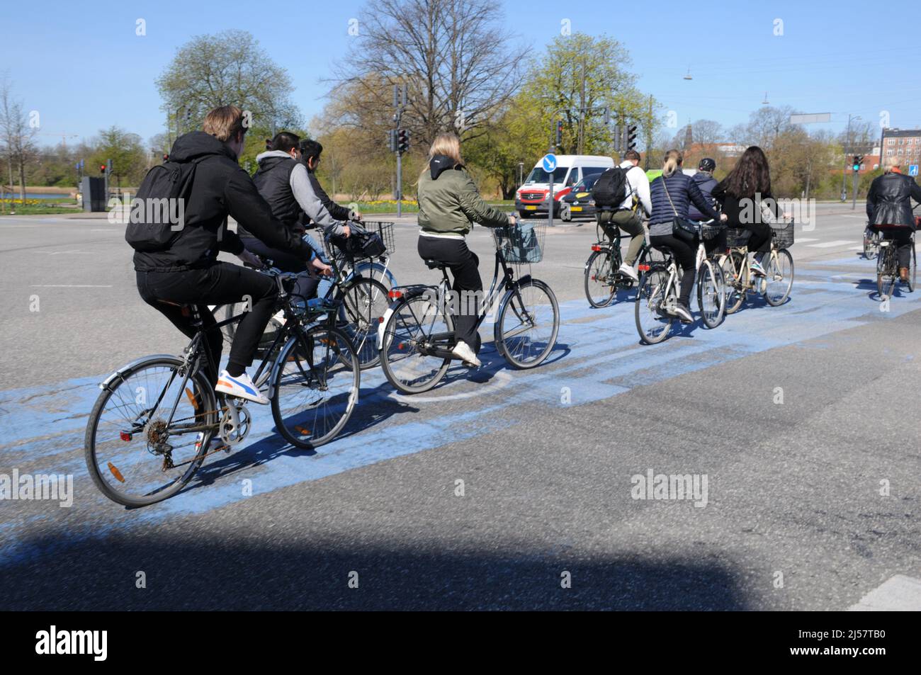 Copenhagen/Denmark/.21 April 2022/Danes as biker nation they ride bike ...
