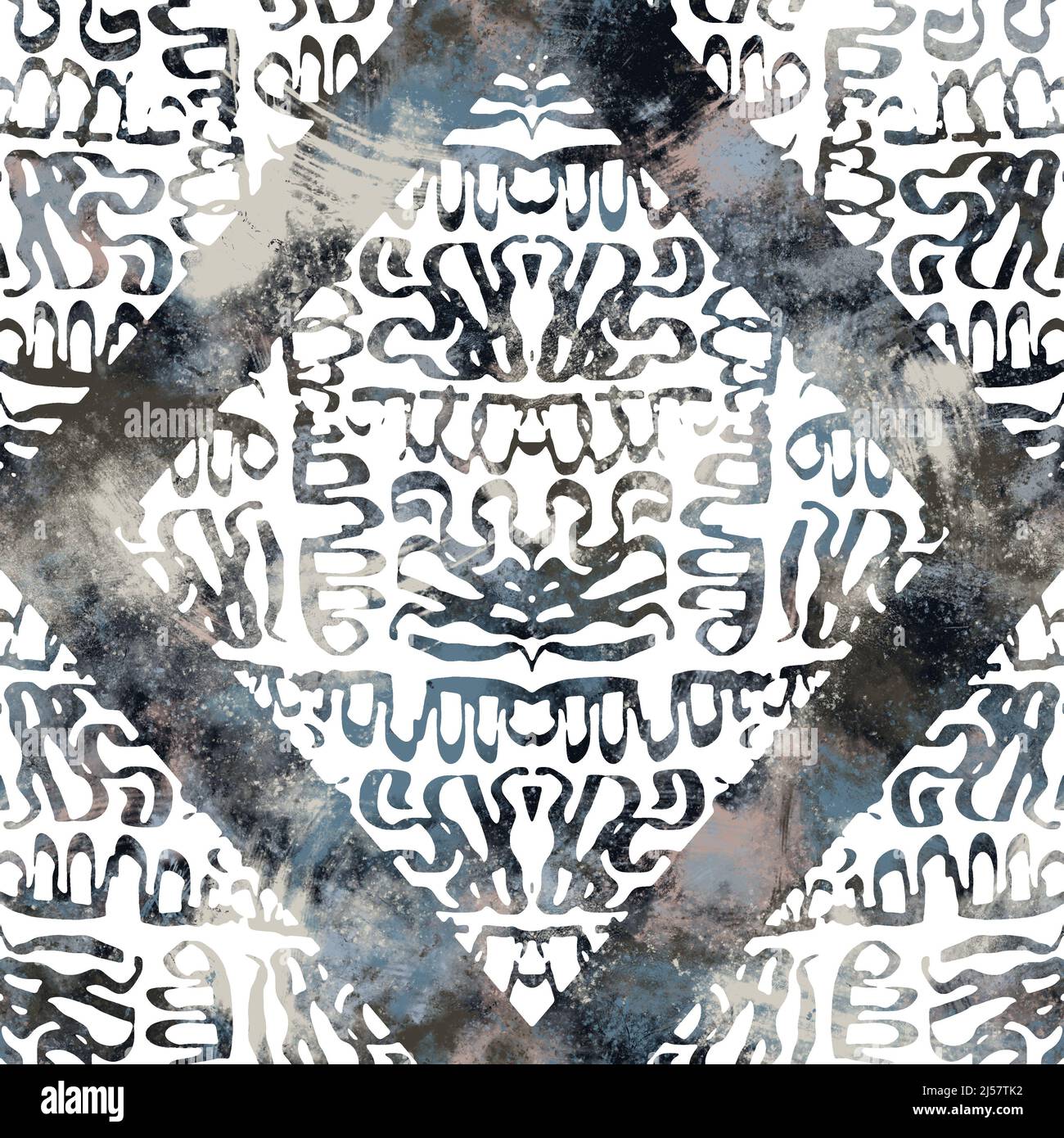 Seamless neutral and white grungy classic abstract surface pattern ...