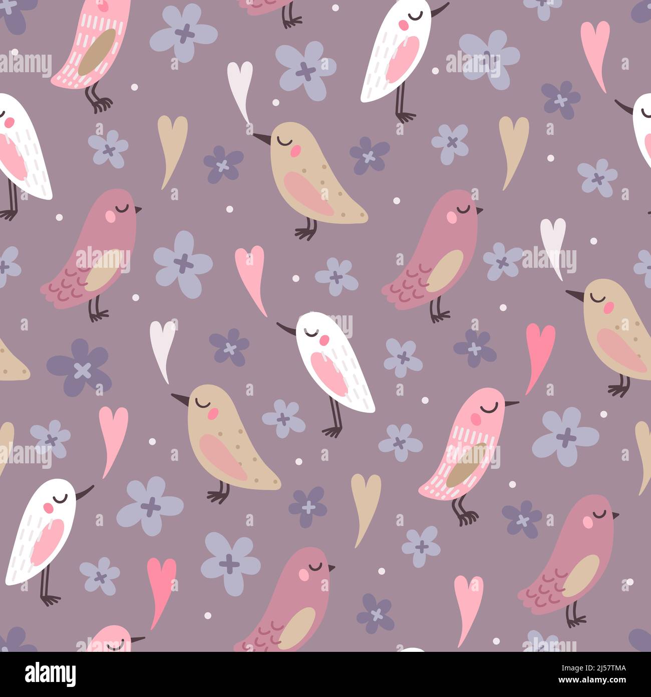 Pink birds Stock Vector Images - Alamy