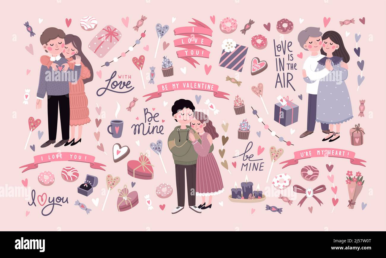 Candy card set big Stock Vector Images - Alamy