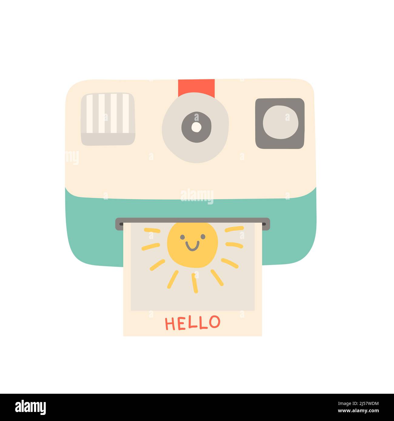Summer colorful camera and flat design vector Stock Vector Image & Art ...