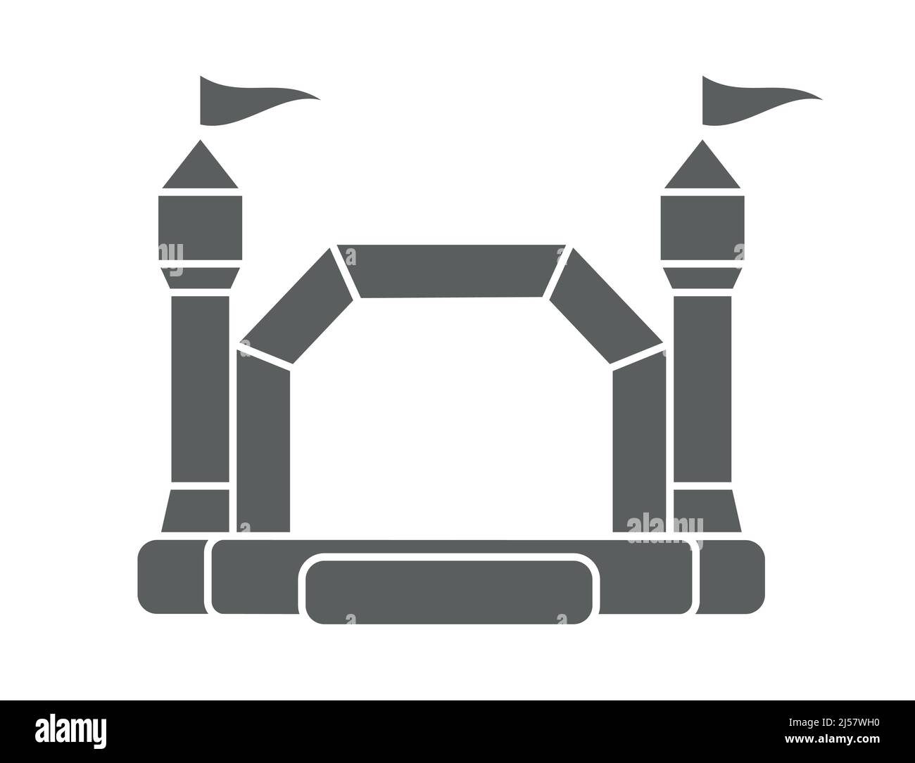 Bouncy inflatable castle. Tower and equipment for child playground ...