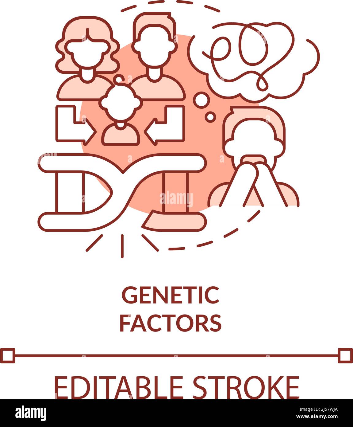 Genetic factors red concept icon Stock Vector Image & Art - Alamy
