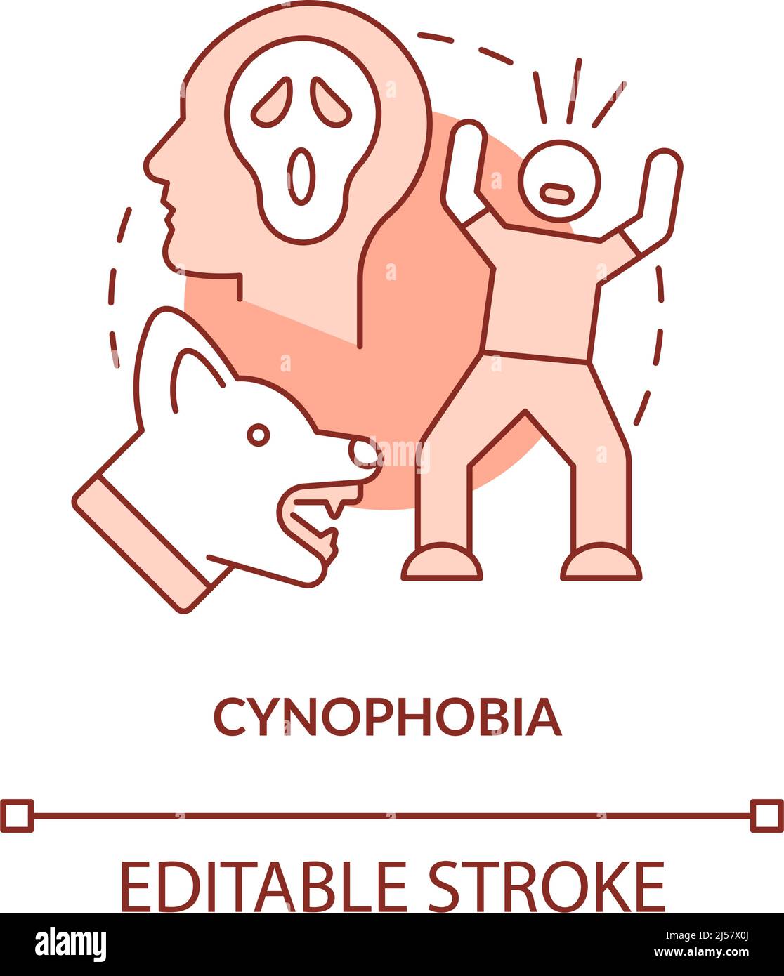 Cynophobia red concept icon Stock Vector Image & Art - Alamy