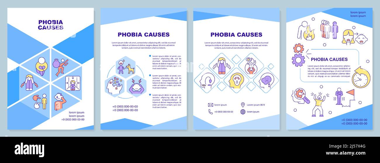 Phobia causes brochure template Stock Vector Image & Art - Alamy