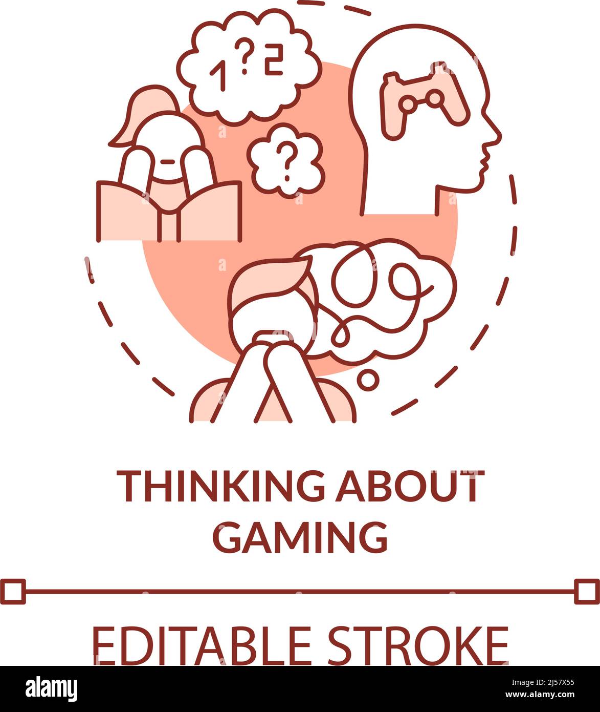 Thinking about gaming terracotta concept icon Stock Vector Image & Art ...