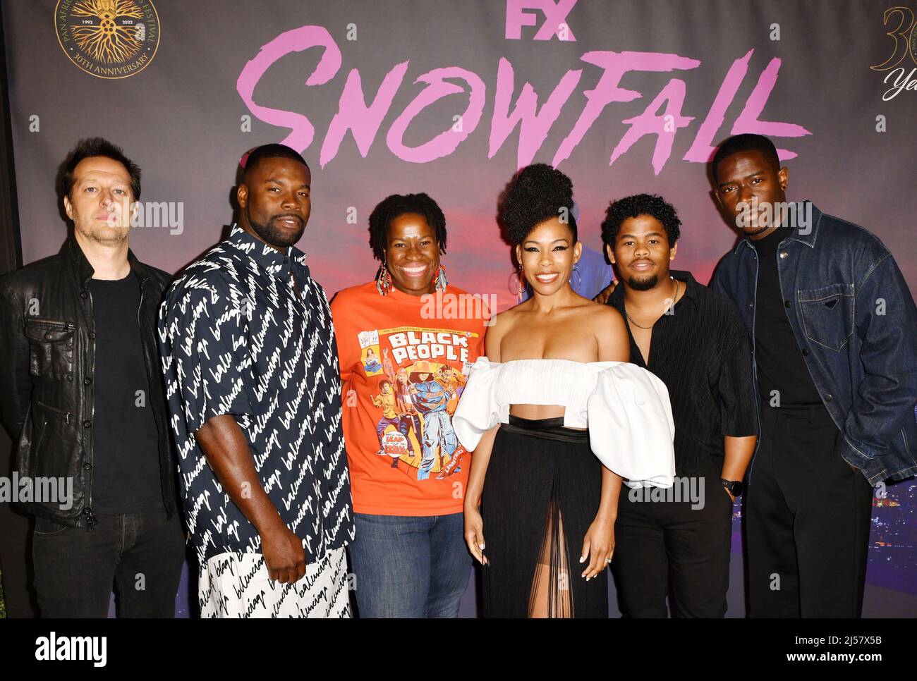 Los Angeles, Ca. 20th Apr, 2022. Dave Andron, Amin Joseph, Michael ...