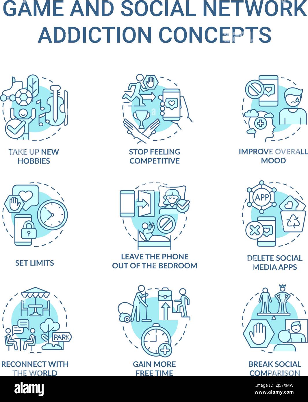 Gaming addiction disorder Stock Vector Images - Alamy