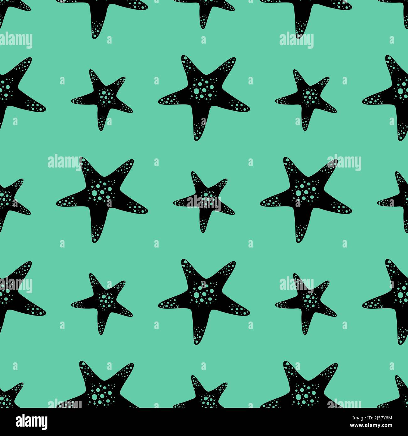 Summer seamless sea star pattern for fabrics and textiles and packaging ...
