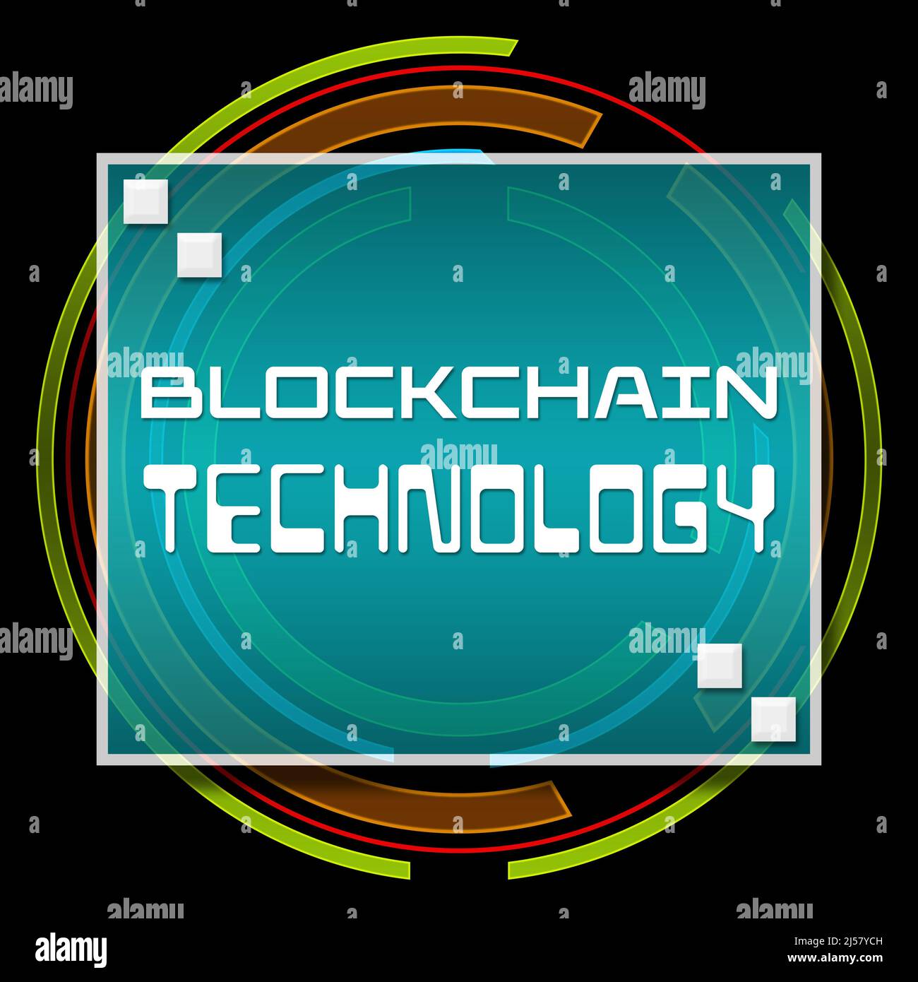 Blockchain Technology Black Technical Circle Stock Photo - Alamy