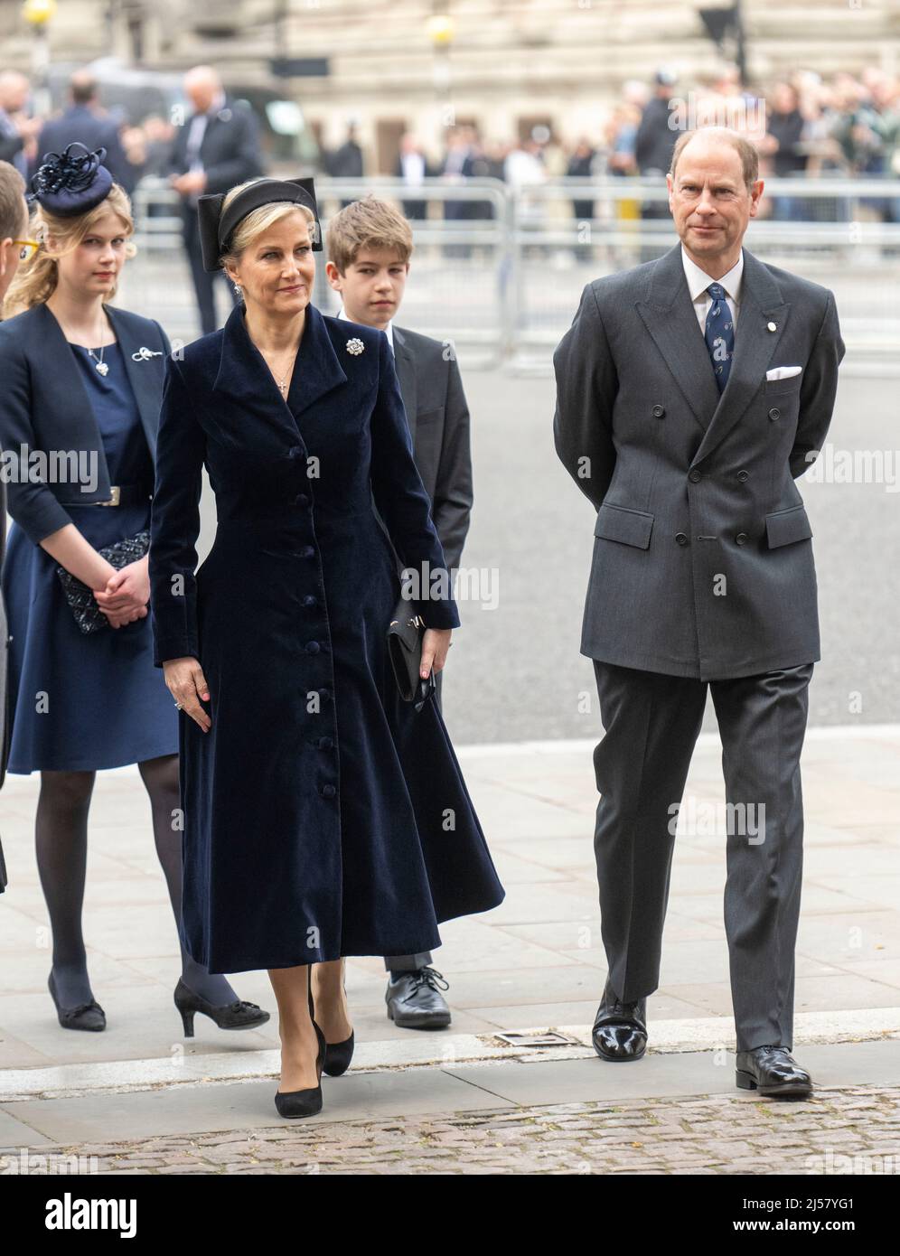 London, UK. 29 March, 2022. Prince Edward, Earl of Wessex, Sophie ...