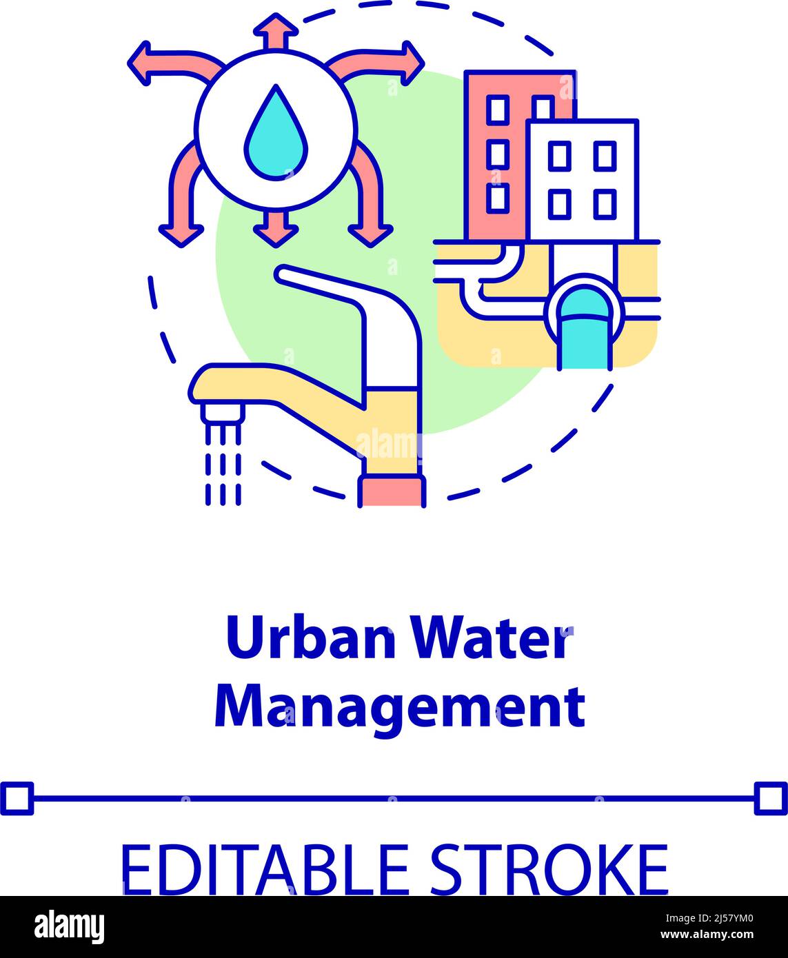 Urban water management concept icon Stock Vector Image & Art - Alamy
