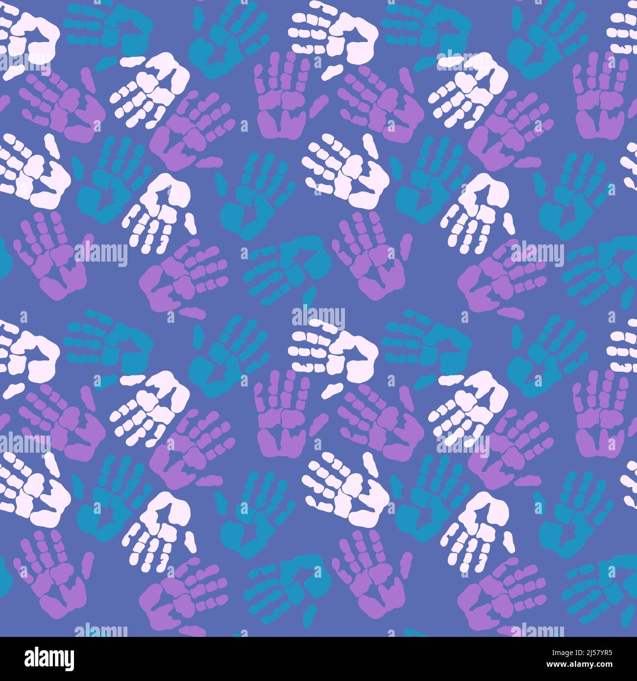 Kids seamless hands print pattern for fabrics and packaging and gifts ...