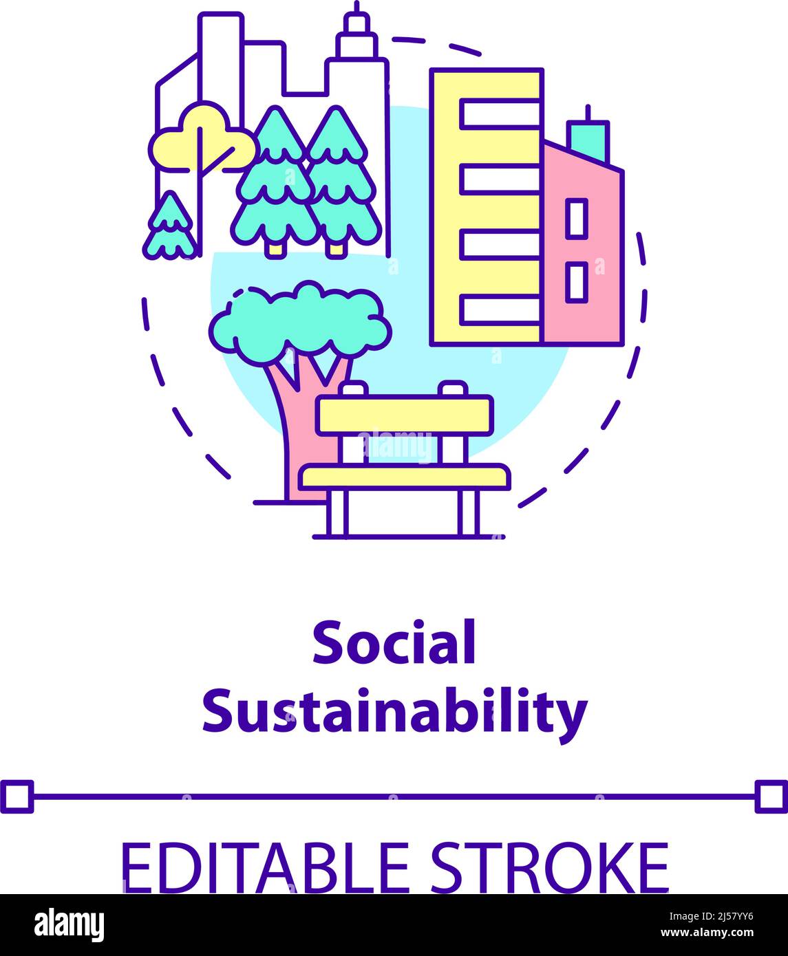 Social sustainability concept icon Stock Vector Image & Art - Alamy