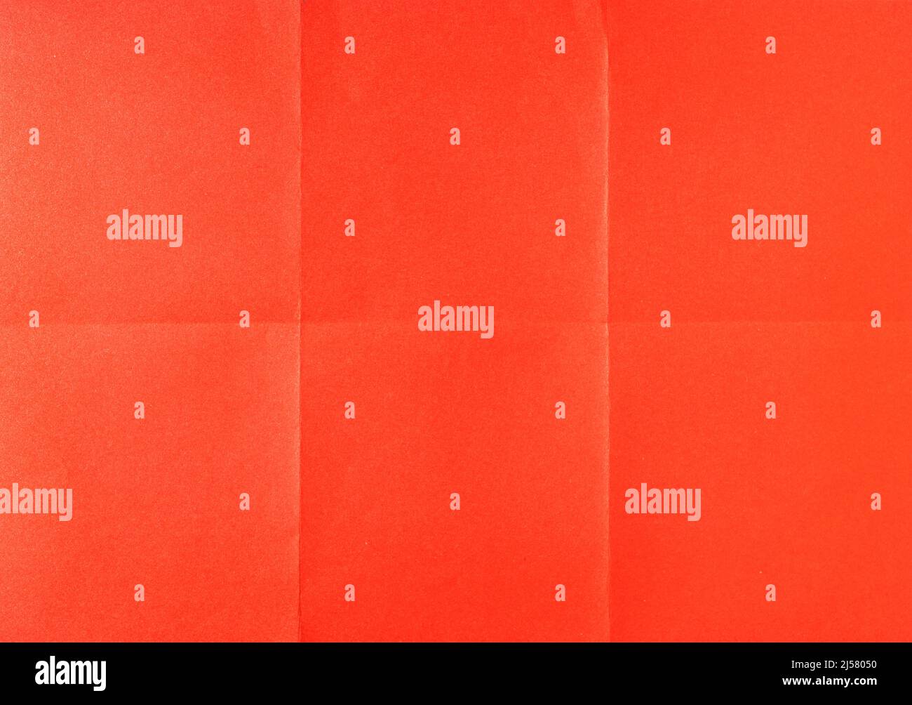 Red crumpled unfolded paper sheet texture background. Paper folded in ...