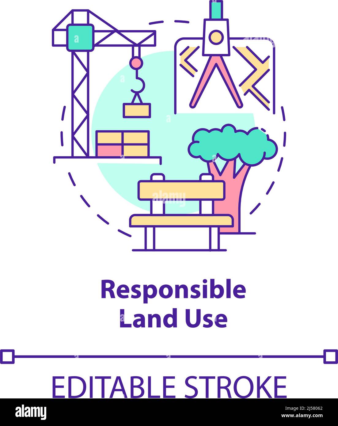 Responsible land use concept icon Stock Vector Image & Art - Alamy
