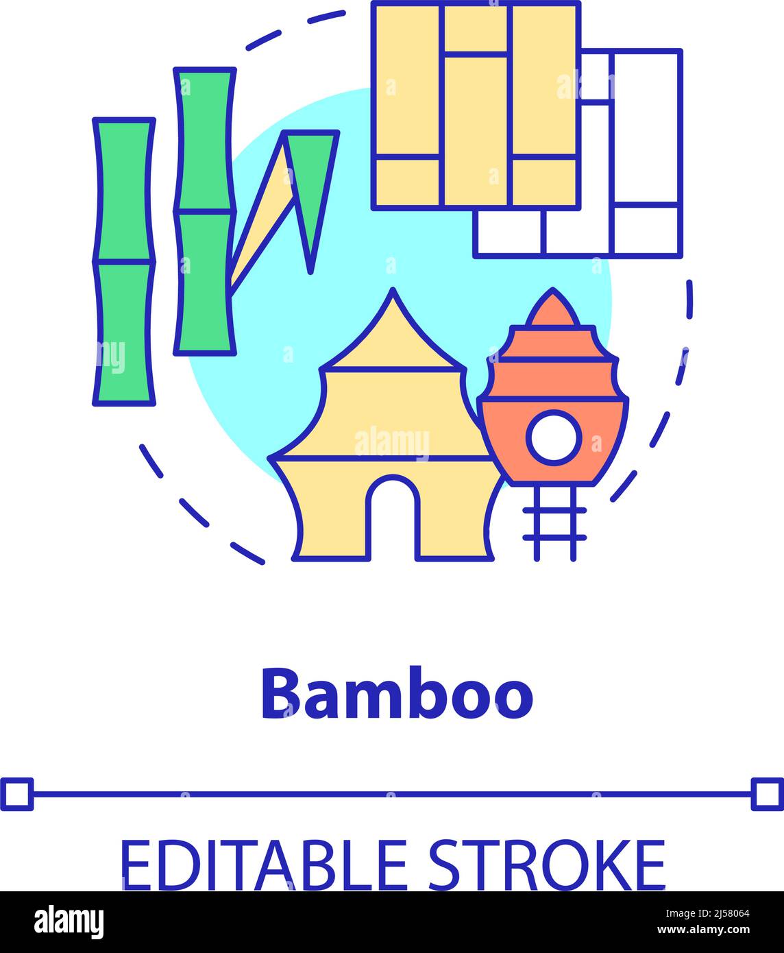 Bamboo concept icon Stock Vector Image & Art - Alamy