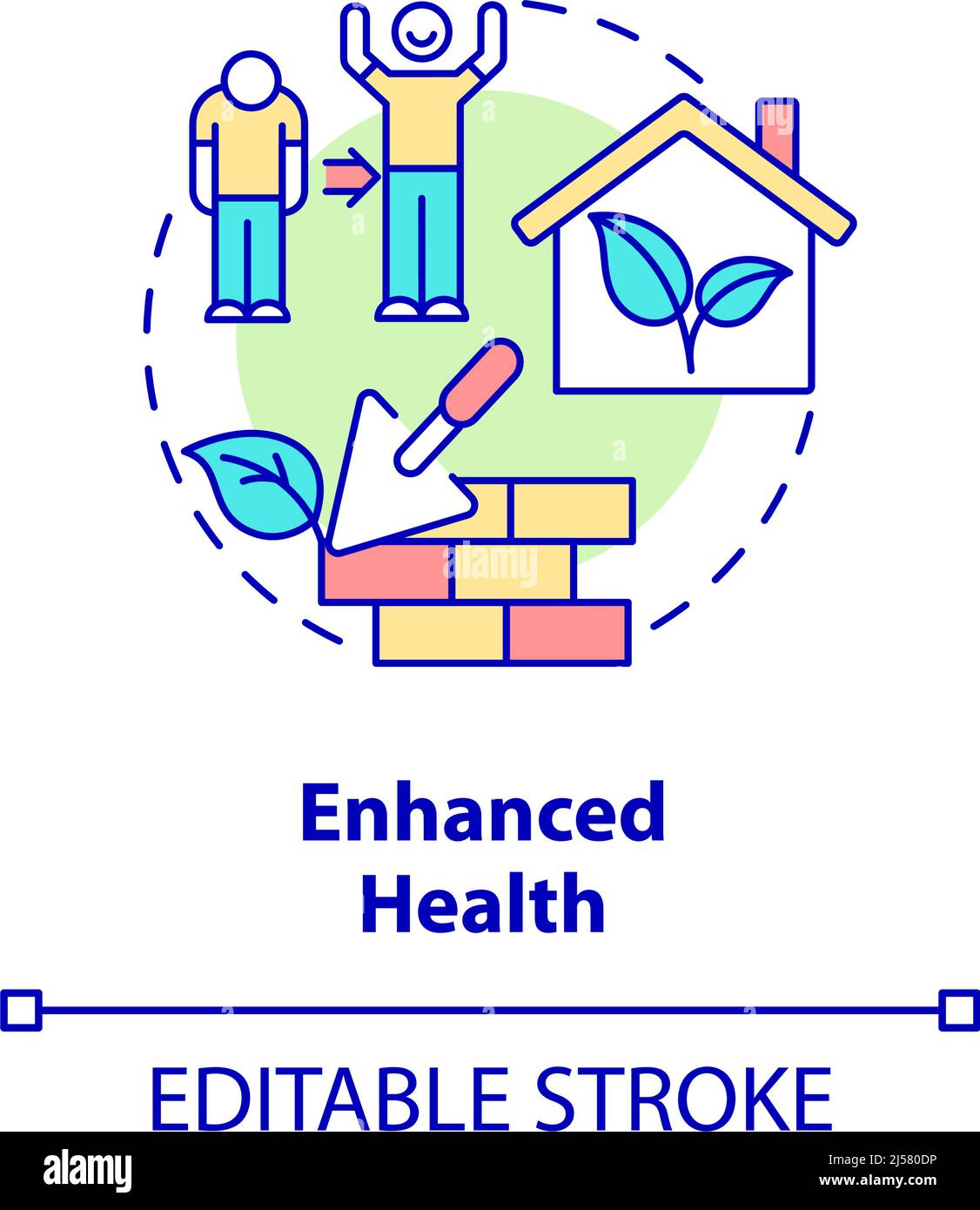 Enhanced health concept icon Stock Vector Image & Art - Alamy