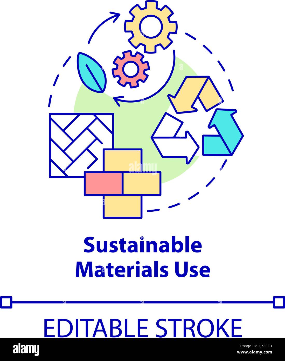 Sustainable materials use concept icon Stock Vector Image & Art - Alamy