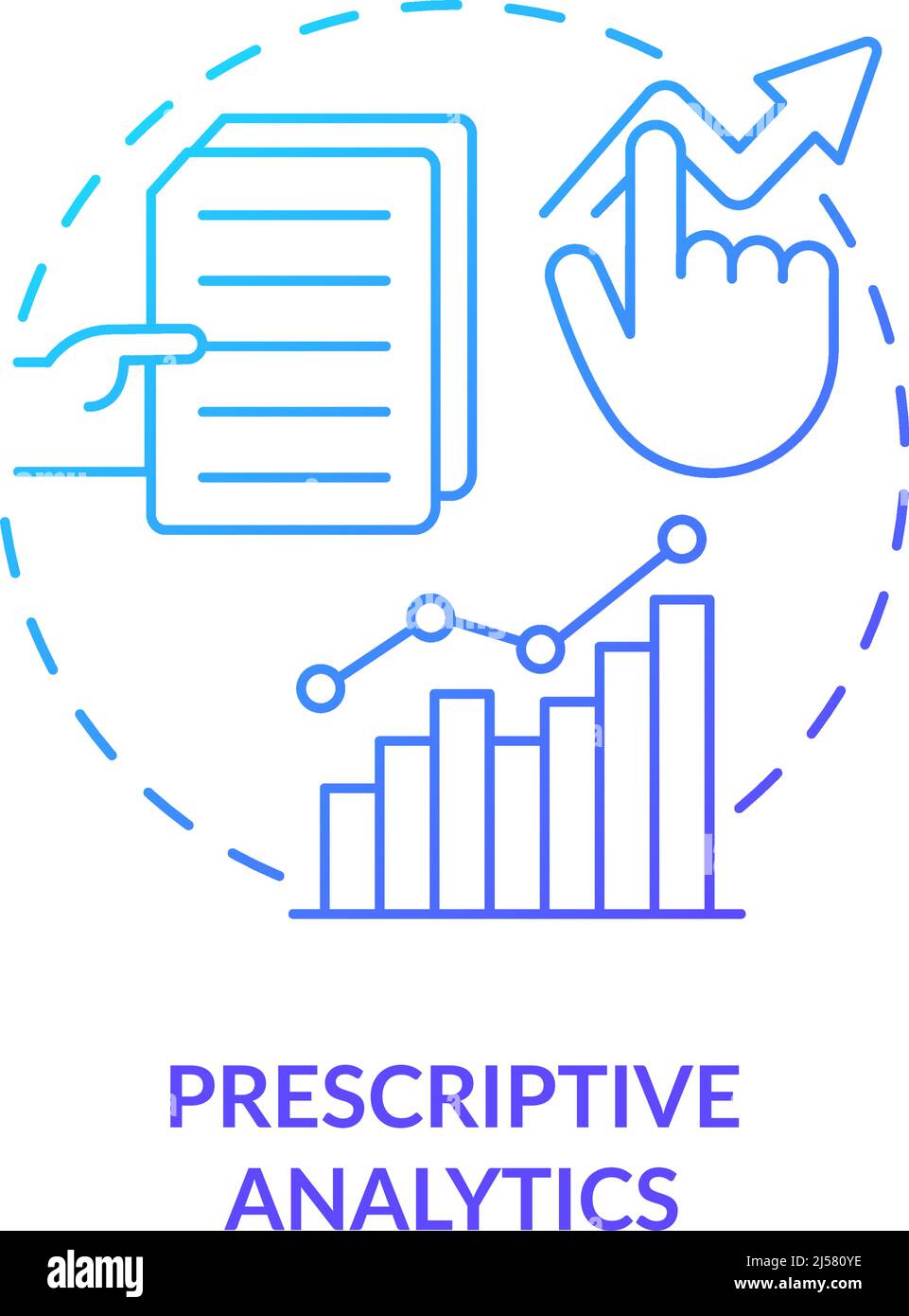 Prescriptive analytics blue gradient concept icon Stock Vector Image ...